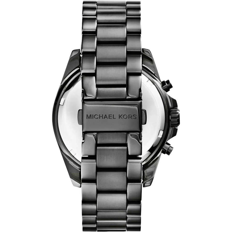 New Michael Kors MK5550 Bradshaw All Black Chronograph 42mm Unisex ...