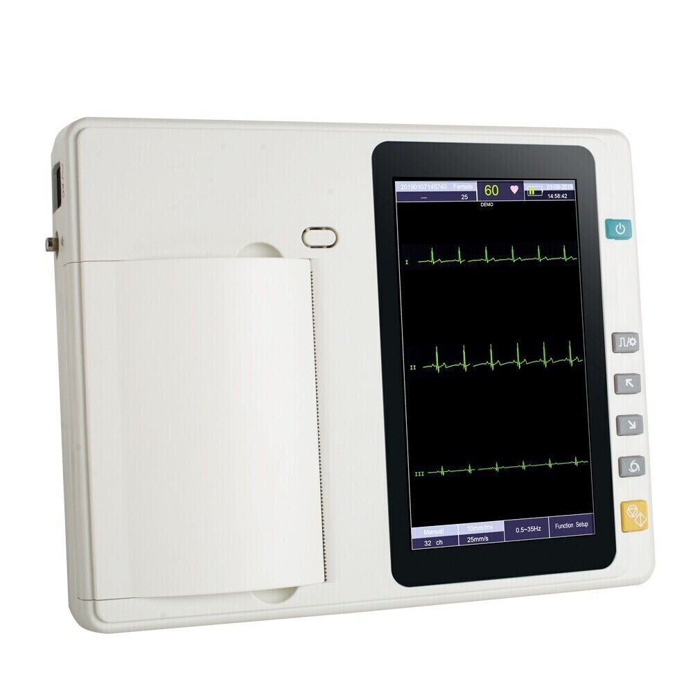 12-lead 3-channel Electrocardiograph ECG/EKG Machine With ...