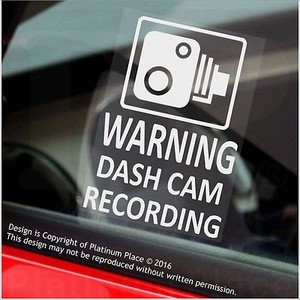 4 x WARNING Dash Cam Recording Warning Stickers-CCTV Sign-Car,Taxi,Mini ...