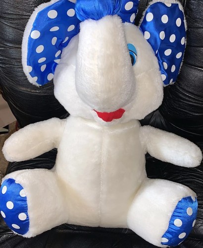 STUFFED ANIMAL TOY PLUSH LARGE 20" TALL WHITE ELEPHANT FRED SILBER From ...