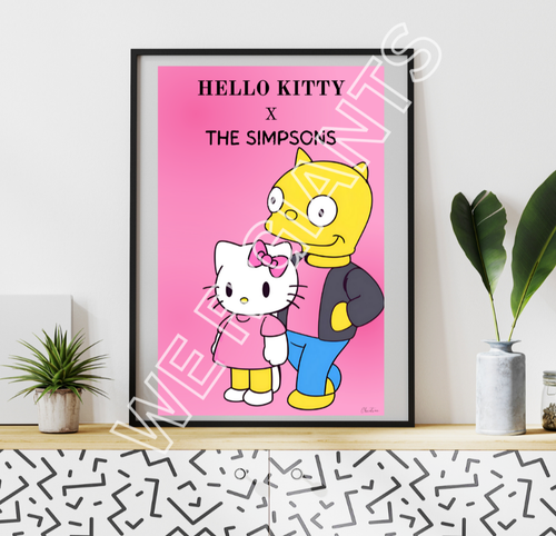 Hello Kitty x The Simpsons 11x17 Art Print | eBay