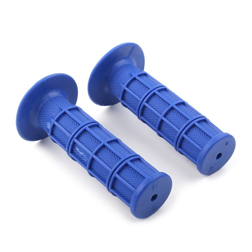 Blue Soft Rubber 7/8" & 1" Pro Hand Grips Throttle Handle Bar ATV MX ...