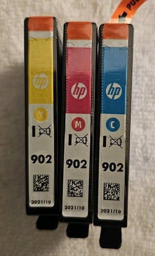 HP 902 OEM Color Replacement Ink Cartridges Yellow Magenta Cyan New ...