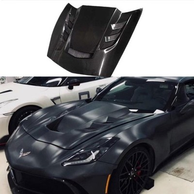 For 14-19 Corvette C7 | ZR1 CARBON FIBER Cowl Vented Extractor Front ...