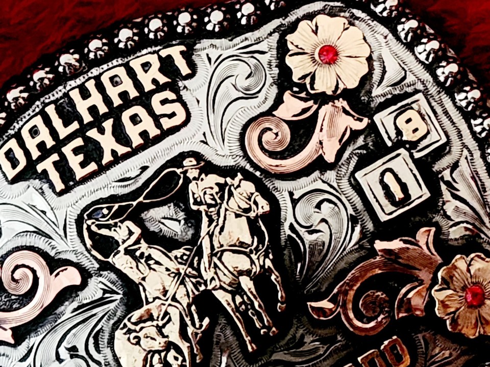 Trophy Buckle Rodeo Championship☆Team Roping☆Dalhart Texas☆2018☆RARE ...