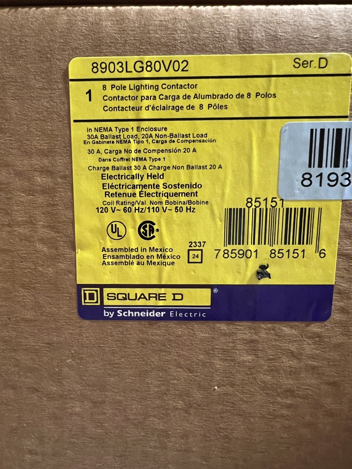 Square d 8903LG80V02 New 8 Pole | eBay