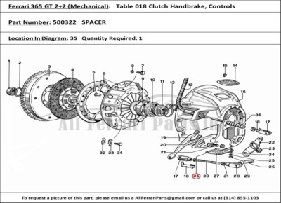 Ferrari Part 500322 Spacer | eBay