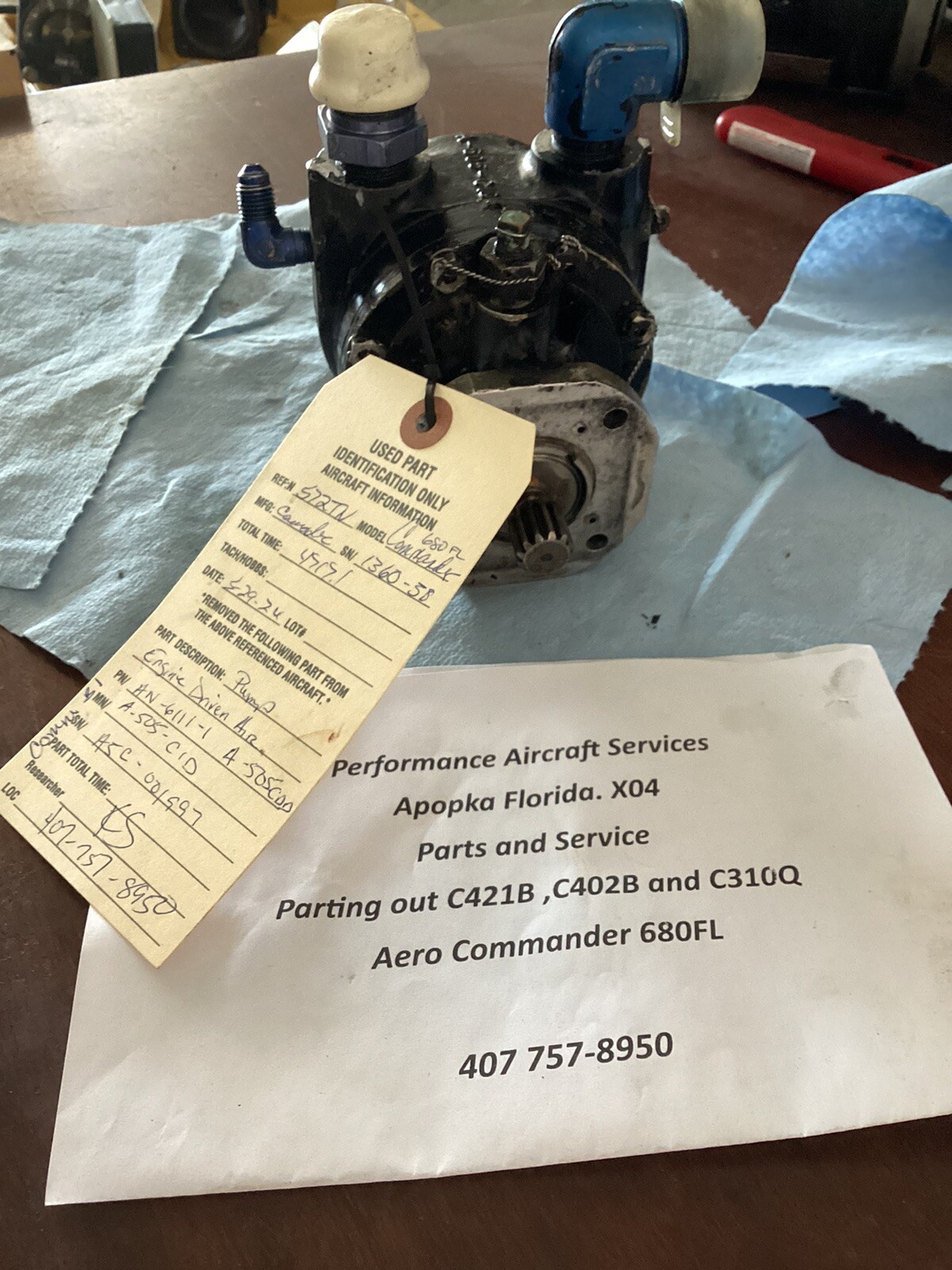 Pump Engine Driven Air PN AN-6111-1 | eBay