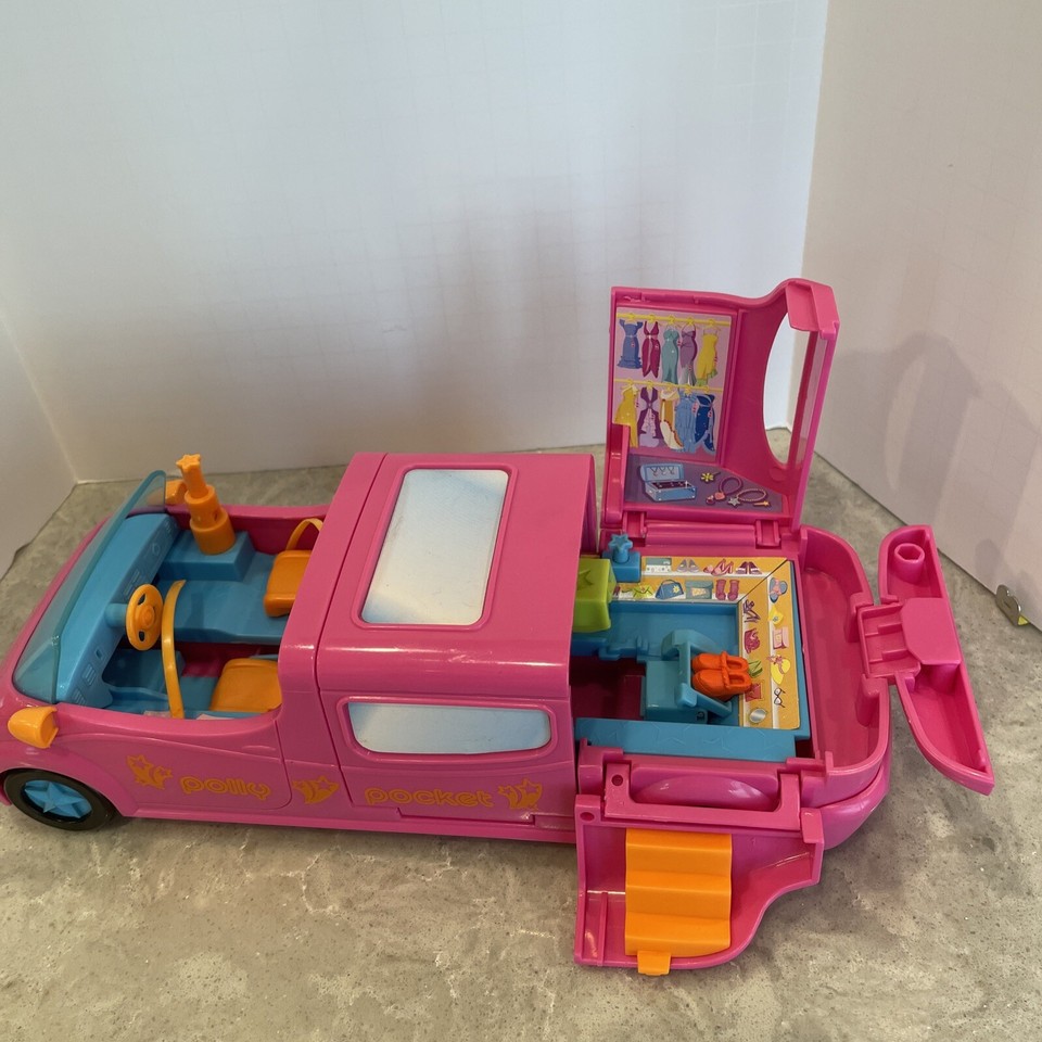 Polly Pocket Party Pink Stretch Limo Doll Convertible Car 2005 | eBay