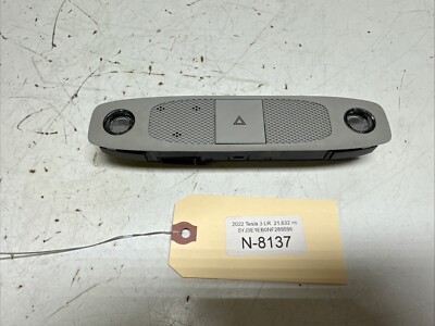 2017-2023 TESLA MODEL 3 OVERHEAD CONSOLE DOME LIGHT W/HAZARD SWITCH ...