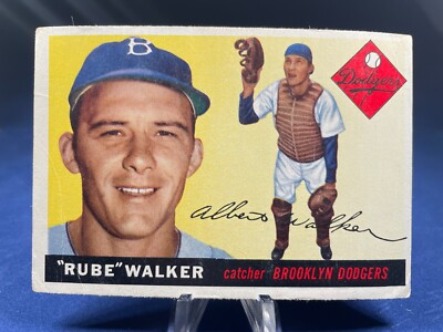1955 Topps Baseball Card Rube Walker #108 Brooklyn Dodgers | eBay