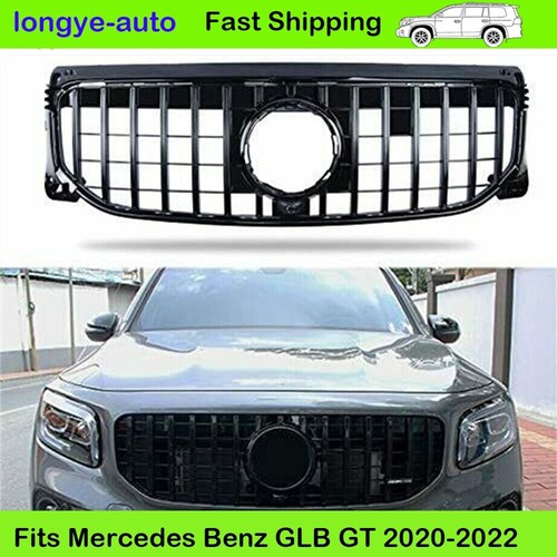 Fits for Mercedes Benz GLB GT 2020 2021 2022 Black Front Grill Front ...