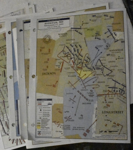 ABT CIVIL WAR 1862 BATTLE MAPS (Antietam, Fredericksburg, Gaines Mill ...