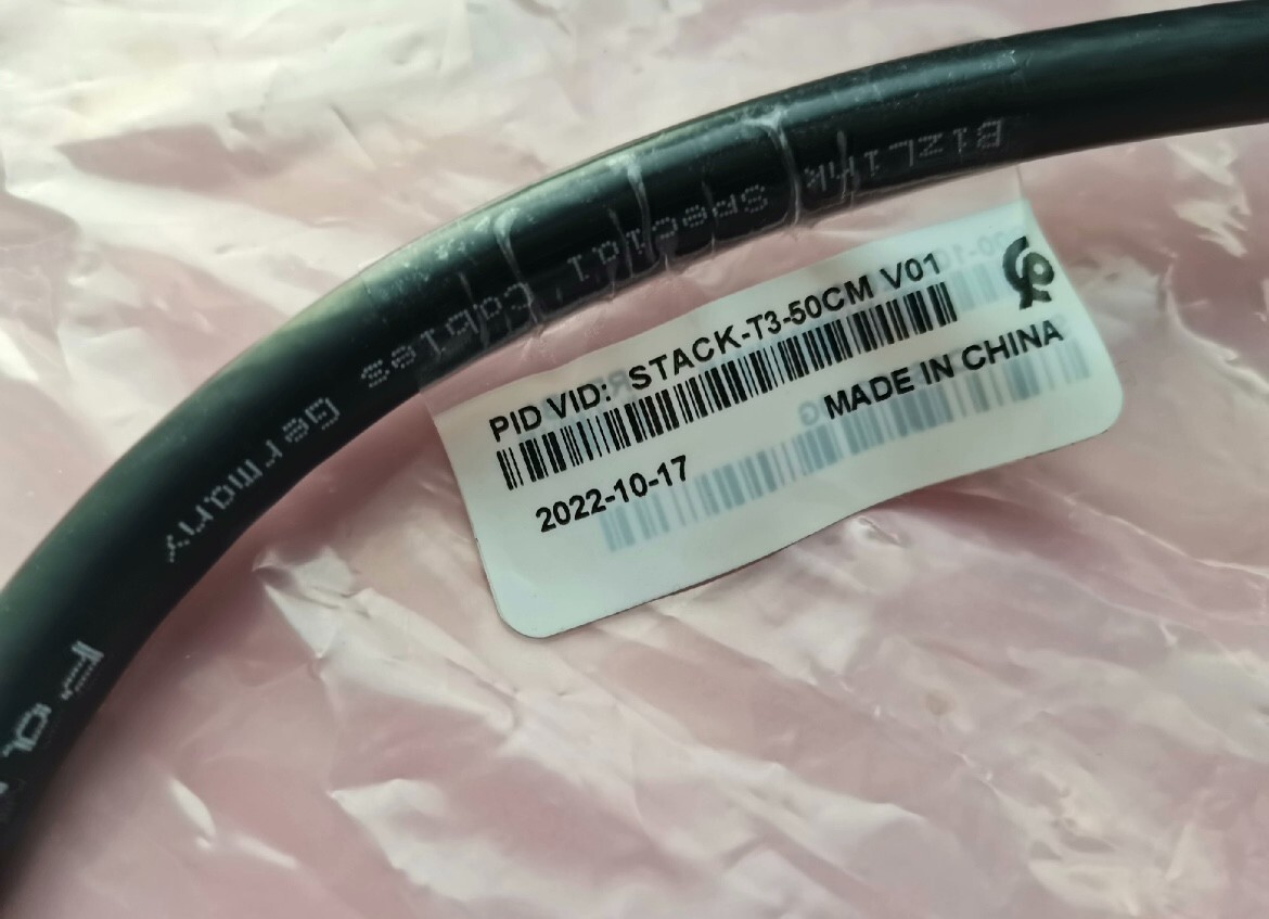 1PC New Cisco STACK-T3-50CM Type 3 Stacking Cable for Cisco 9300 | eBay