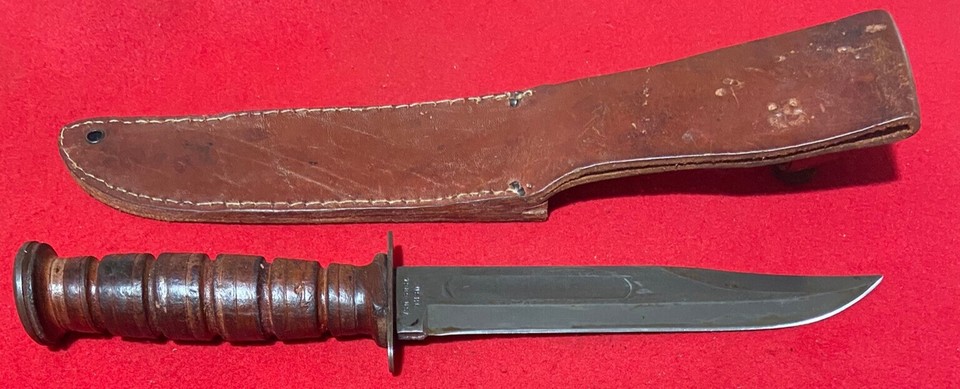 Case XX USMC 1989 USA U.S. Marine Corps Stacked Leather Combat Knife ...
