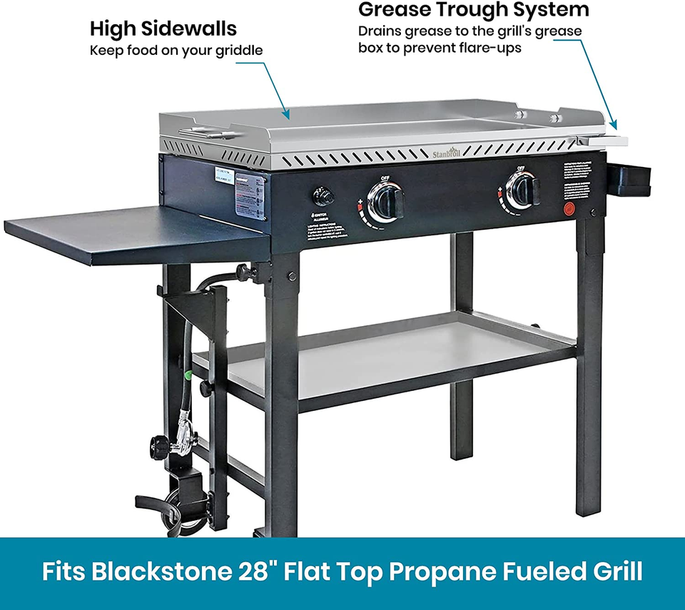 Stainless Steel Flat Top Gas Grill Griddle for Blackstone 2 Burner ...