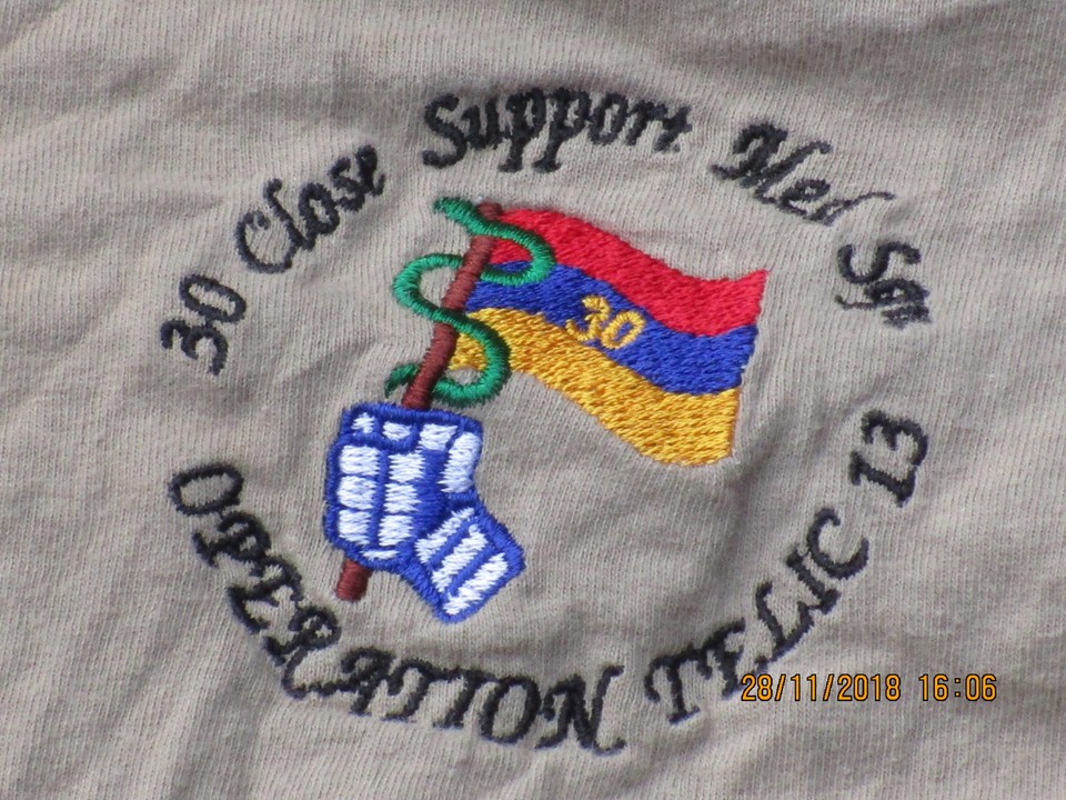 T-Shirt: 30 Close Support Medical Squadron, Operation Telic 13, Khaki ...