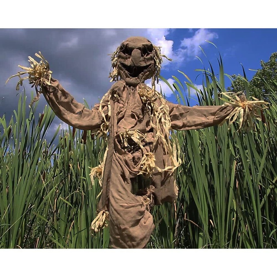 Haunted Hill Farm Life-Size Scary Talking Scarecrow Halloween ...