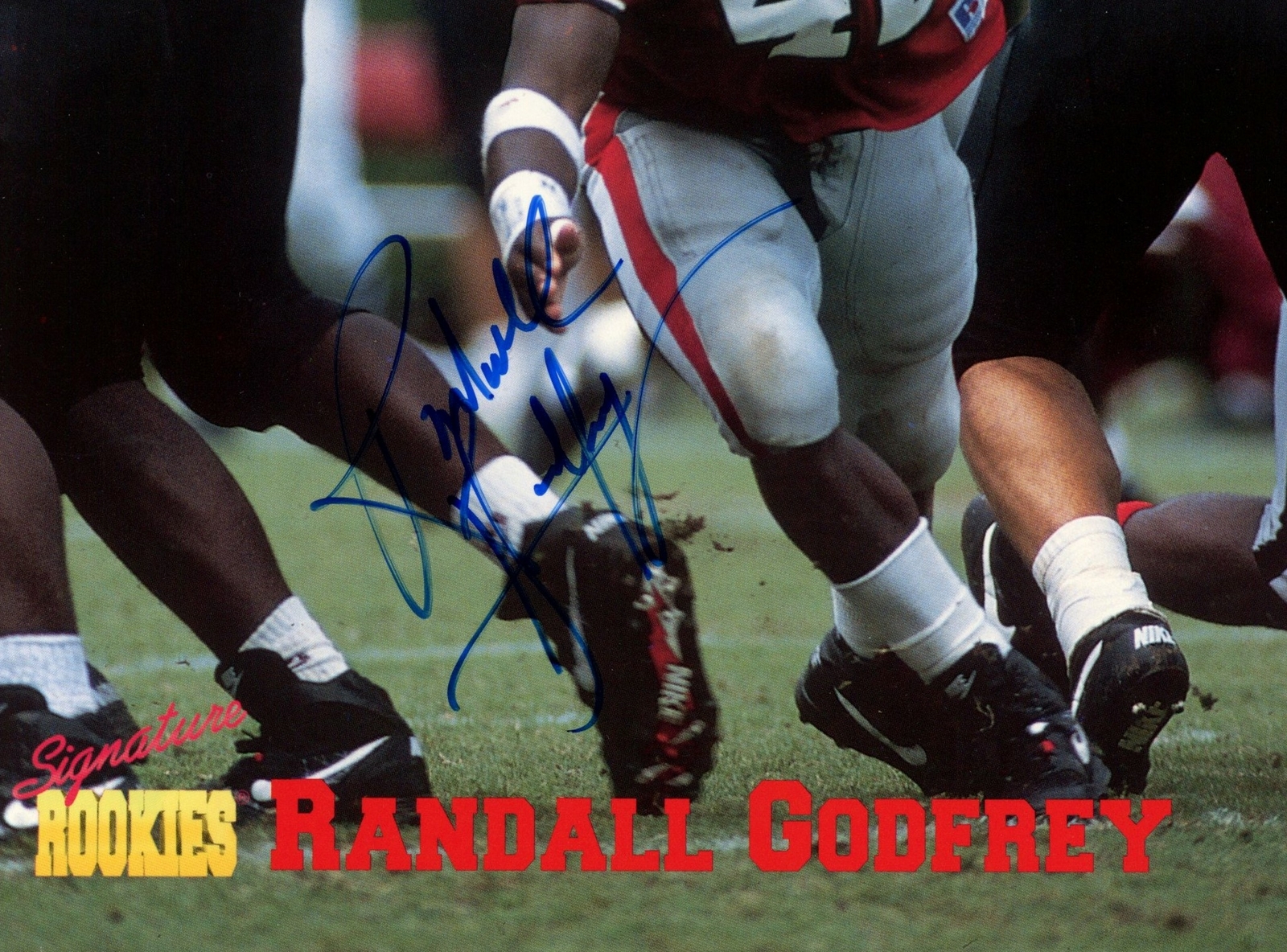 Randall Godfrey Cowboys Signed 1996 Signature Rookies Cert 8x10 Photo ...