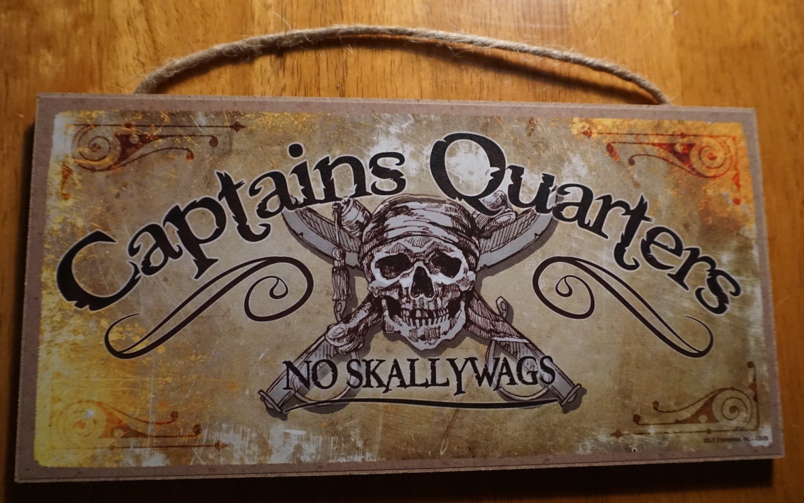 CAPTAINS QUARTERS Pirate Sign Skull Sword Ship Beach Bar Boat Sailing ...