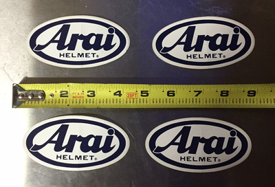 NOS Lot of 4 Vintage Blue Arai Helmet Decals AHRMA Sticker ATV Street ...