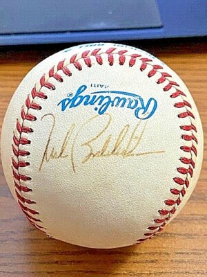 MIKE BODDICKER 3 SIGNED AUTOGRAPHED OAL BASEBALL! Red Sox, Orioles ...