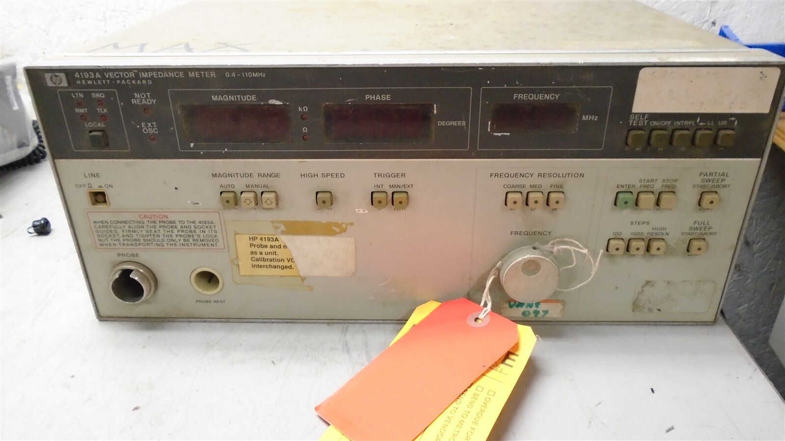 Hewlett Packard 4193A Vector Impedance Meter 0.4 - 110MHz | eBay