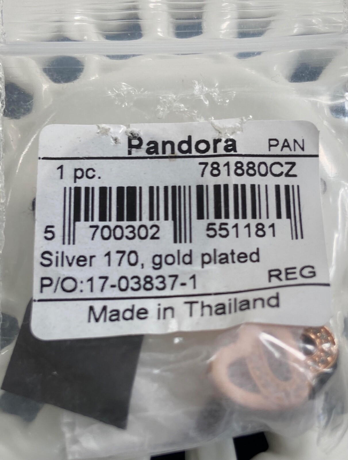 Authentic Pandora ROSE Entwined Love Charm #781880CZ | eBay