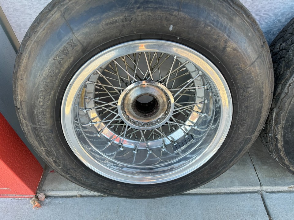 Ferrari Borrani 15" Wire Wheels (4) with Tires | eBay