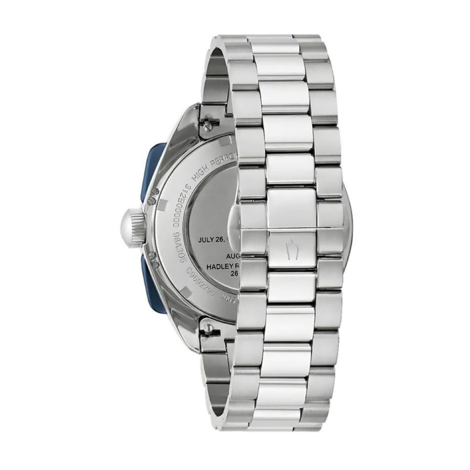 Bulova MoonWatch Man Watch Lunar Pilot Chrono Panda Dial White Blue ...