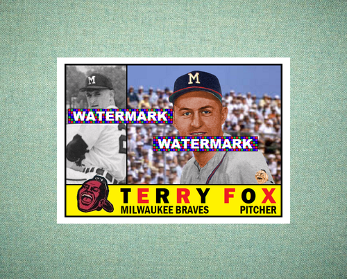 Terry Fox Milwaukee Braves 1960 Style Custom Baseball Art Card | eBay