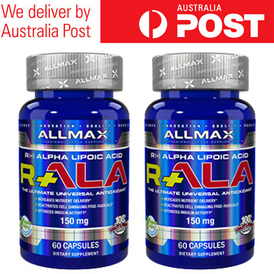 2 x ALLMAX Nutrition R-Alpha Lipoic Acid (R+ALA), 60 Capsules (120 ...