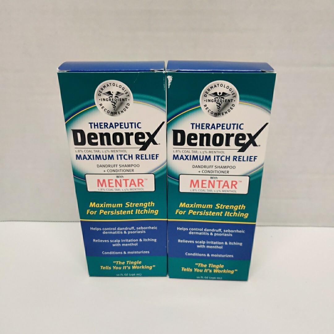 Denorex Therapeutic Dandruff Shampoo Conditioner MAXIMUM Itch Relief 10 ...