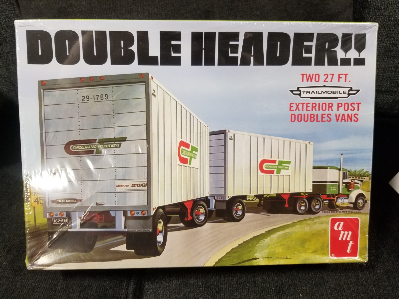 1/25 AMT Double Header Tandem Van Trailers | eBay