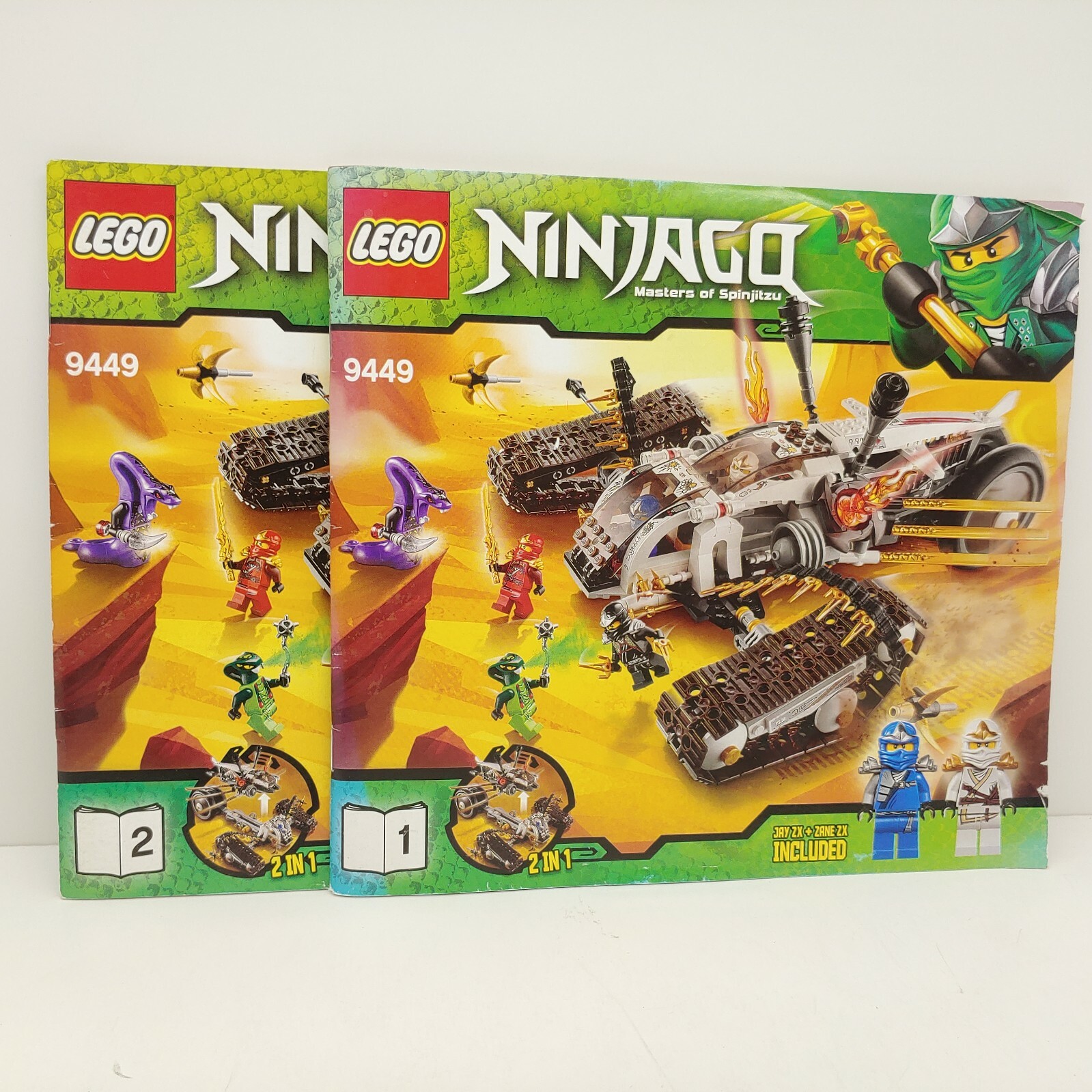 Lego 9449 - Instuctions Only - Ninjago Ultra Sonic Raider 2012 1 & 2 ...