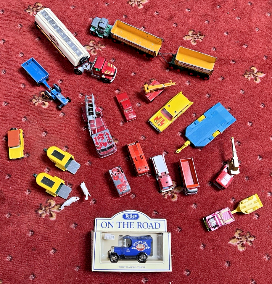 Matchbox Bundle Of Diecast Playworn Vehicles And Tetley Car | eBay UK