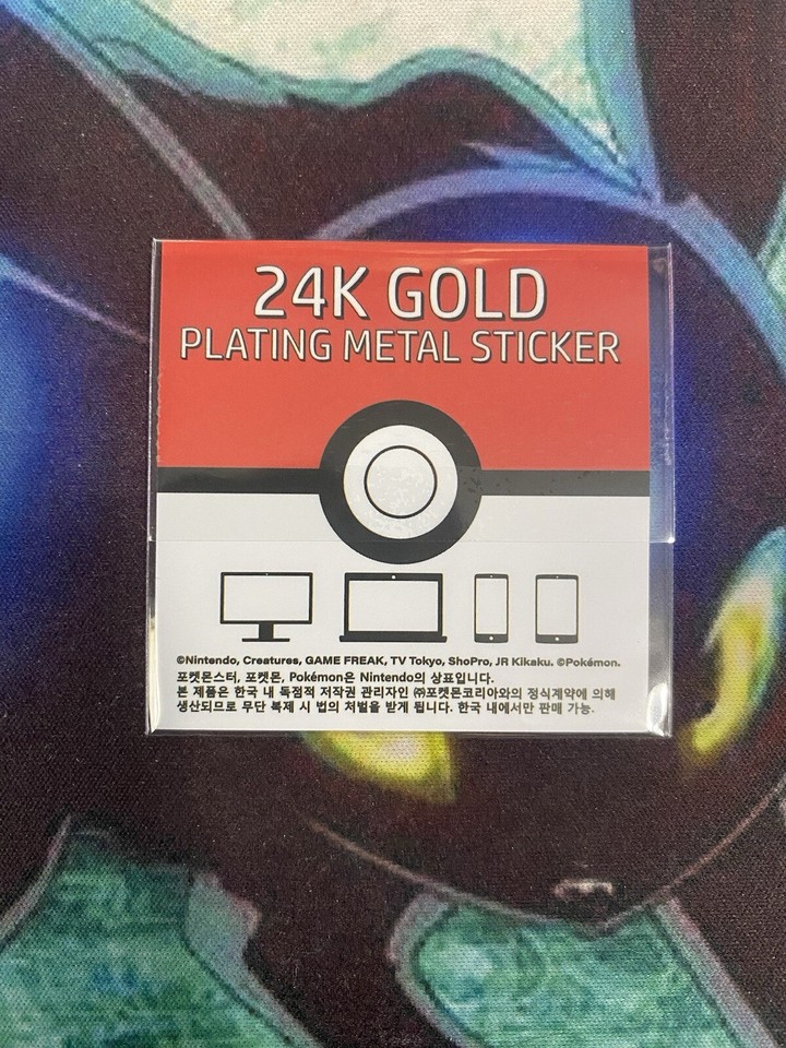 MEW 24K Gold Plating Sticker Pokémon Striking Candy - NM | eBay