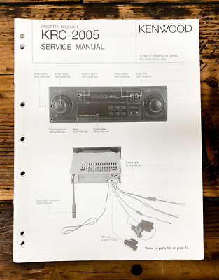 Kenwood KRC-2005 Car Radio Service Manual *Original* | eBay