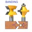 2 pc 1/2"SH Edge Banding Joint Tongue & Groove Router bit Set S ...