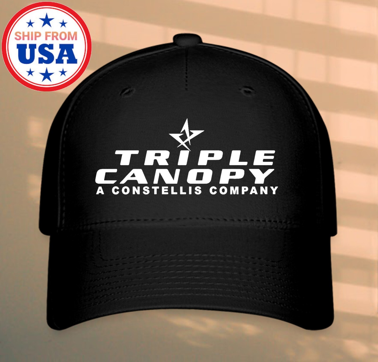 Triple Canopy a Constellis Company Black Hat Baseball Cap Size S/M & L ...