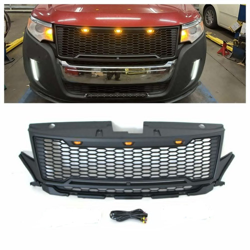 Black Front Grille Fits For 2011 -2014 FORD Edge Upper Grill Bumper W ...