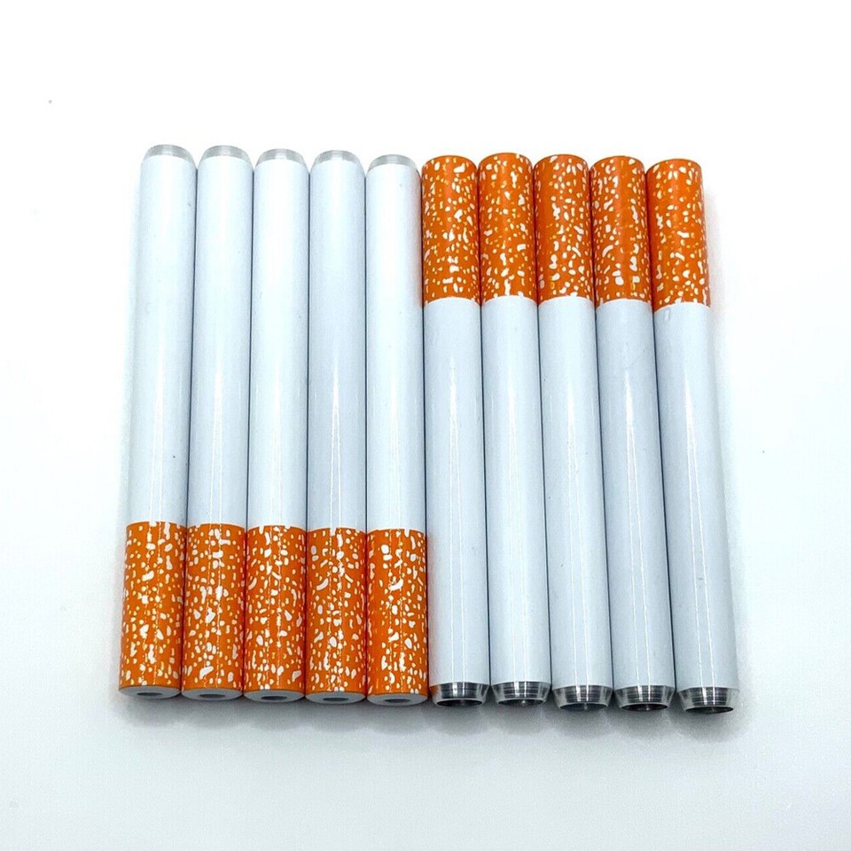 10x 3" Metal One Hitter Dugout Smoking Pipe Cigarette Bat Large Ceramic ...