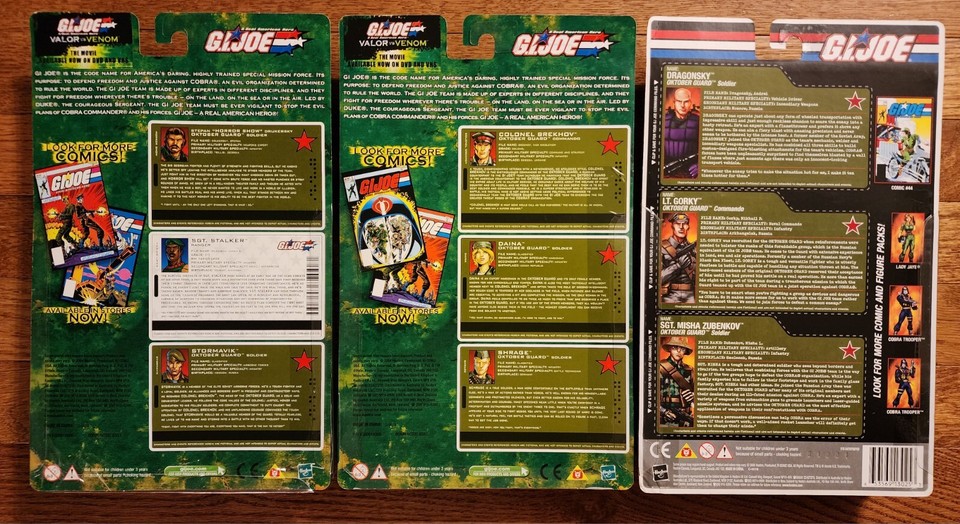 GI Joe OKTOBER GUARD Comic 3-Pack Lot 9 HORROR SHOW+DAINA+Stormavik ...