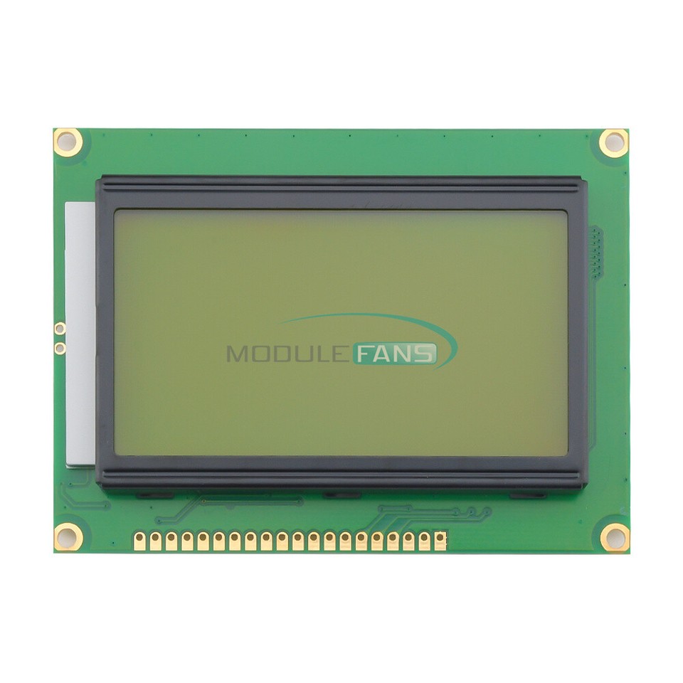 12864 5V LCD Display Module 128x64 Dots Graphic Matrix Yellow green ...