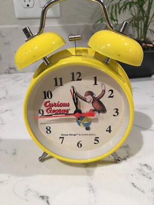 Vintage Curious George Alarm Clock 6in Tall. Ticks. | eBay