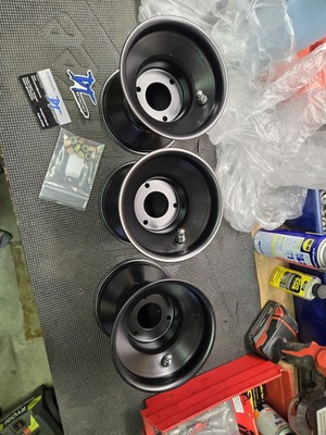 Yamaha Tri Zinger New DWT Powder Coat Black Rims Wheels YT 60 3 Wheeler ...