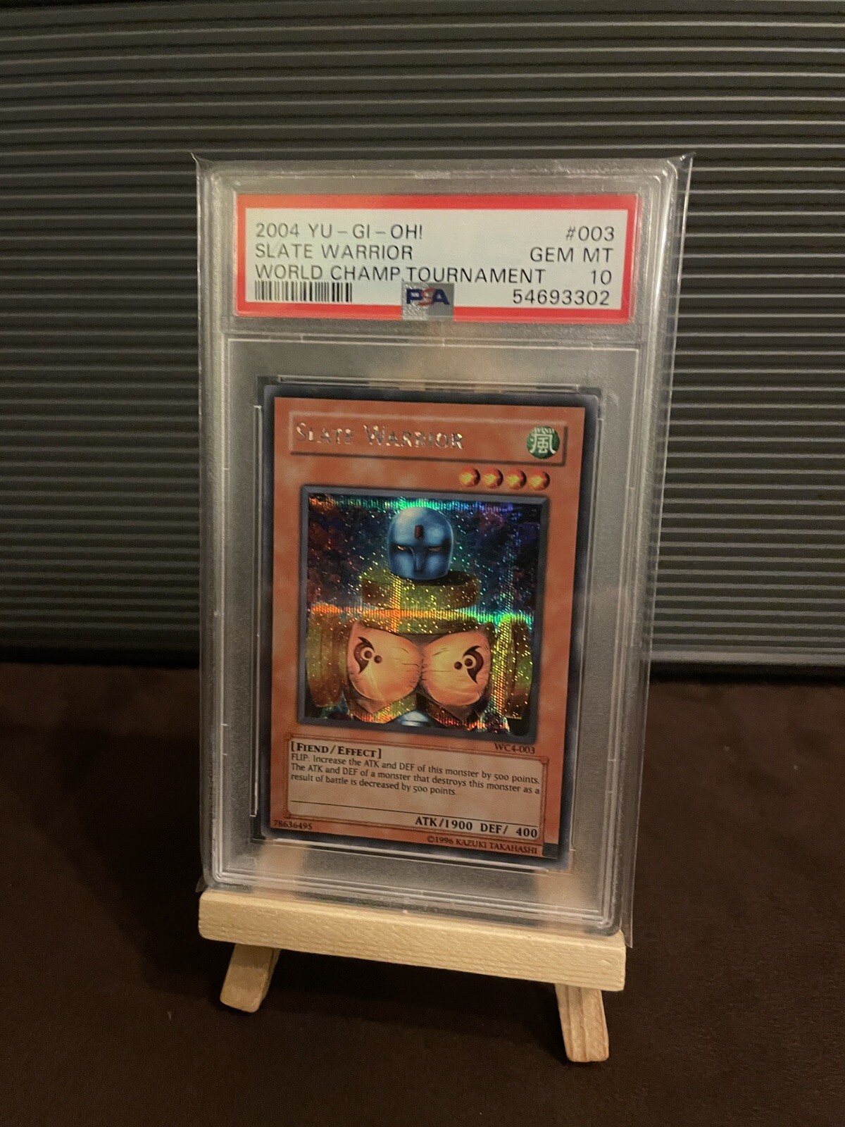 YU-GI-OH - 2004 SLATE WARRIOR HOLO - SECRET RARE WC4-003 - PSA 10 GEM ...