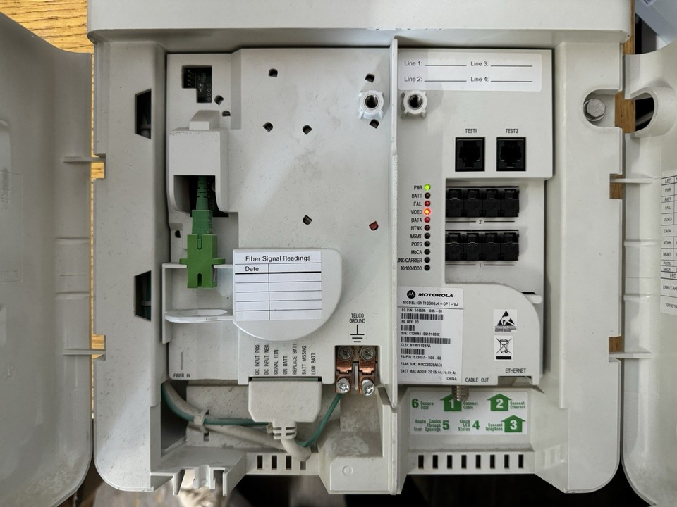 Verizon FIOS Optical Network Terminal Motorola PN 546595-005-00 Model ...