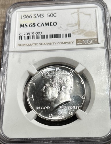 1966 Kennedy Half, NGC MS 68 Cameo, Free Shipping | eBay