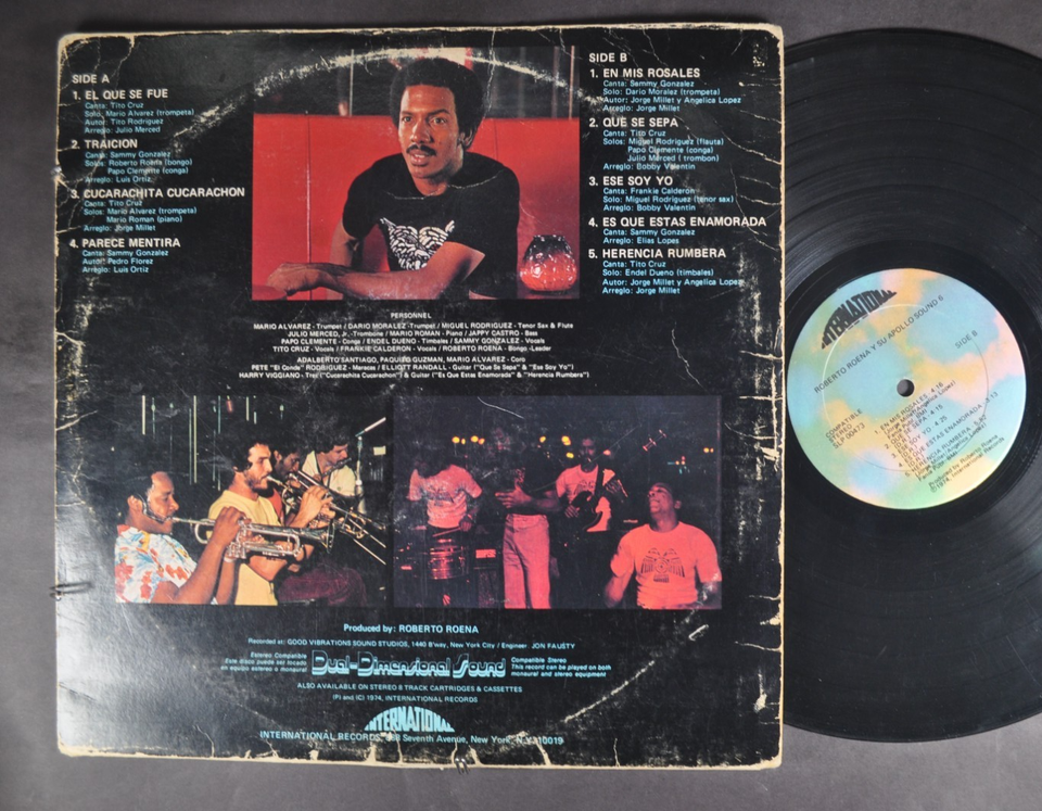 ROBERTO ROENA Y SU APOLLO SOUND 6 SALSA GUAGUANCO LATIN LP FLIP COVER ...